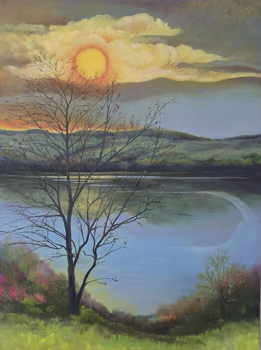 Seneca Spring Sunrise FLX3, 2025, oil on canvas, 24 x 18 in. / 60.96 x ...